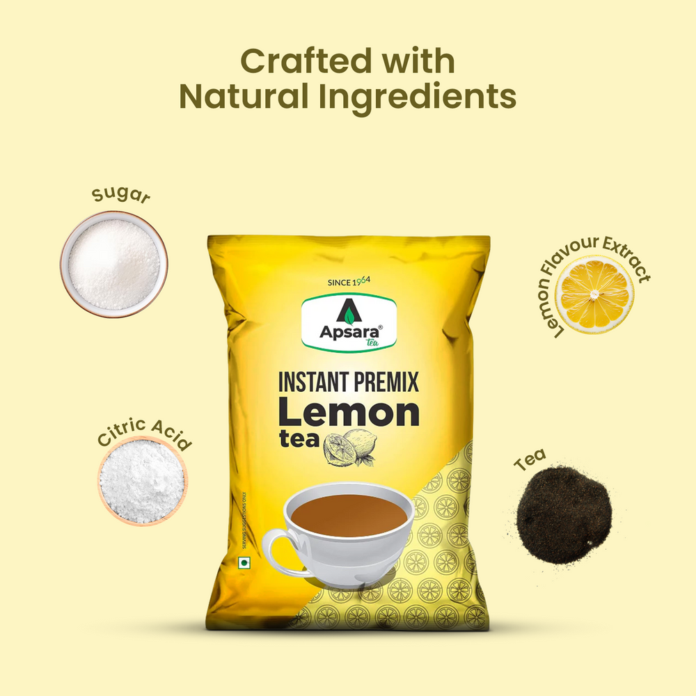 Apsara Tea Instant Premix Lemon Ice Tea | 2 In-1 Tea, Lemon Flavoured