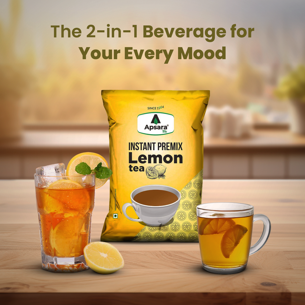 Apsara Tea Instant Premix Lemon Ice Tea | 2 In-1 Tea, Lemon Flavoured